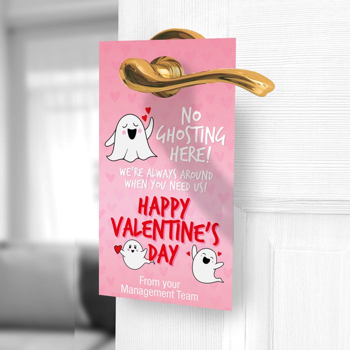 Valentine Resident Door Hanger Always Here at GABP Property